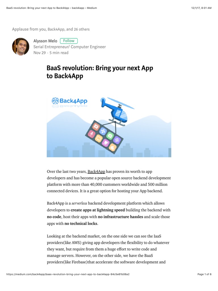 BaaS Revolution: Bring Your Next App To Back4App - Back4app - Medium ...