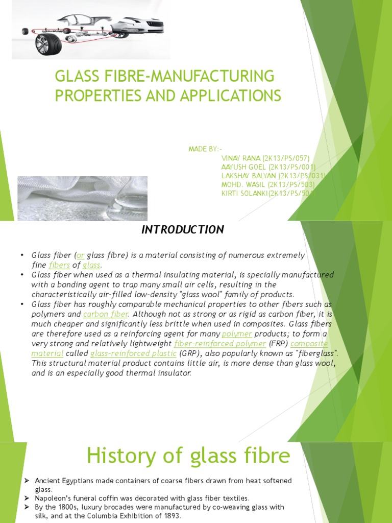 Types of Glass Fibres | PDF | Fiberglass | Composite Material