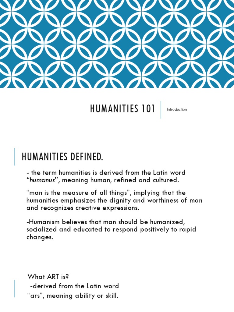Humanities 101 | PDF | Humanities | Aesthetics