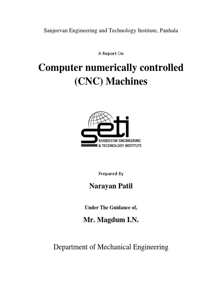Computer Numerically Controlled (CNC) Machines: Department of ...