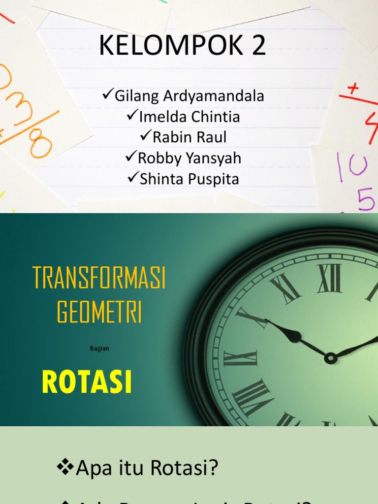 Rotasi dalam Transformasi Geometri | PDF