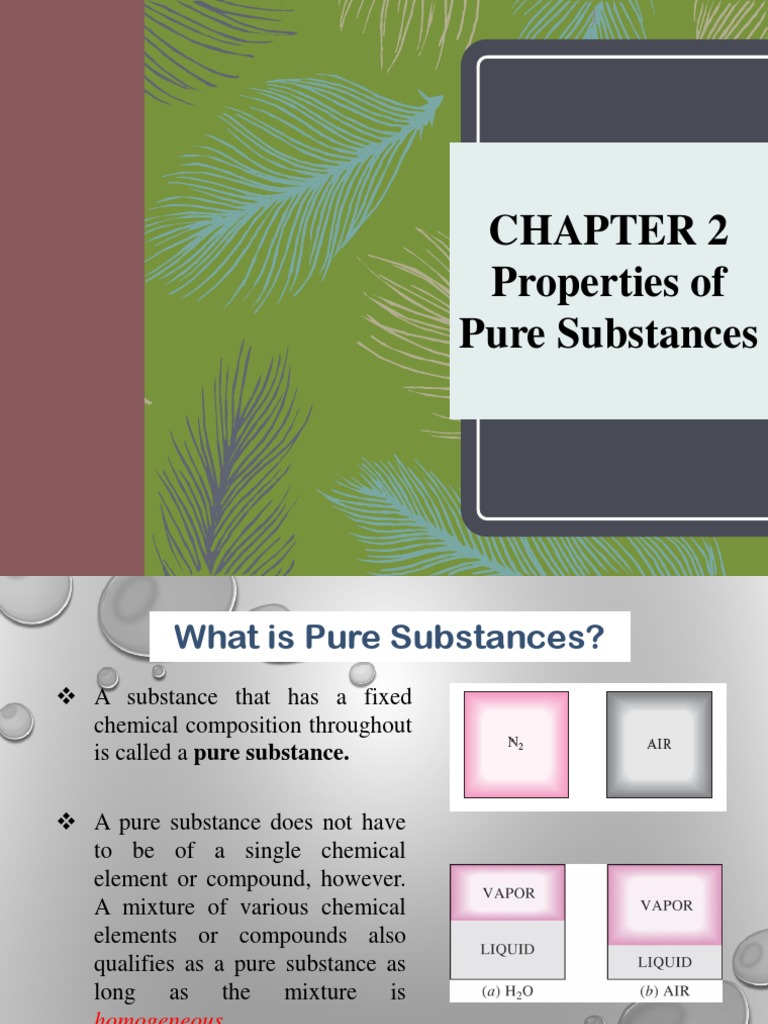 Chapter 2 Pure Substance | PDF | Phase (Matter) | Gases