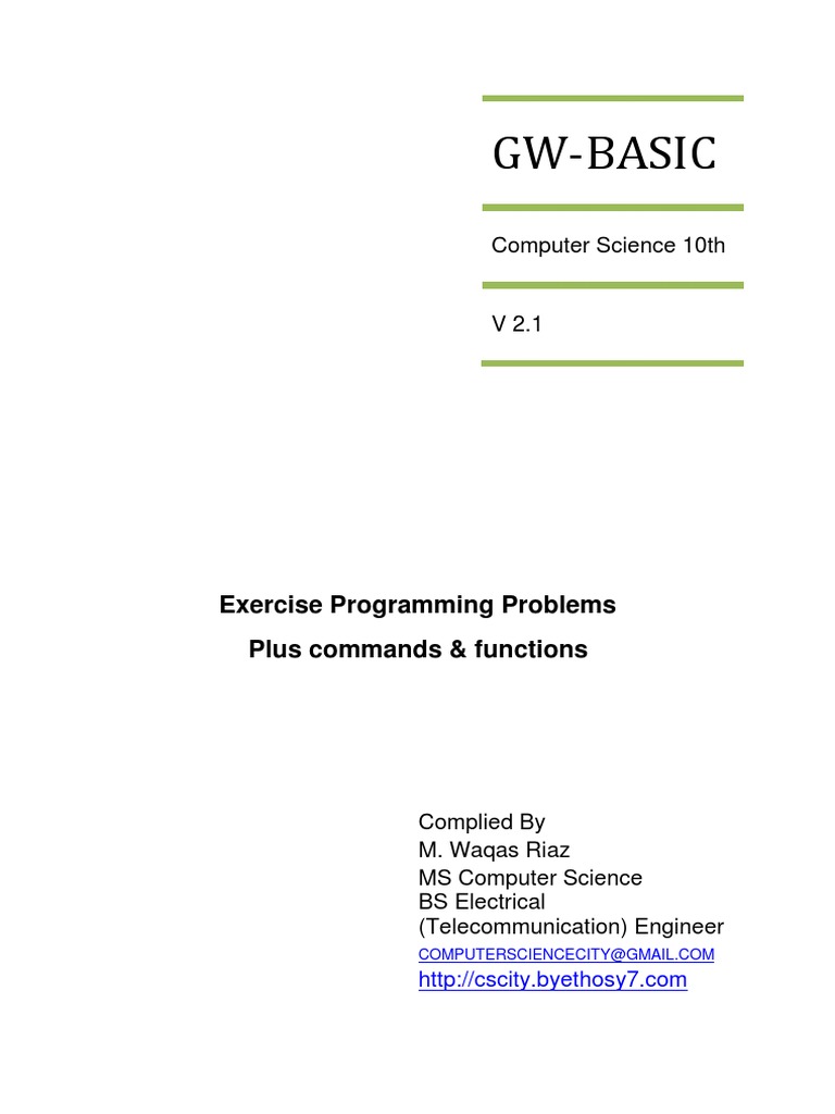 10th Computer Science Exercises Programs | PDF | Trigonometric ...