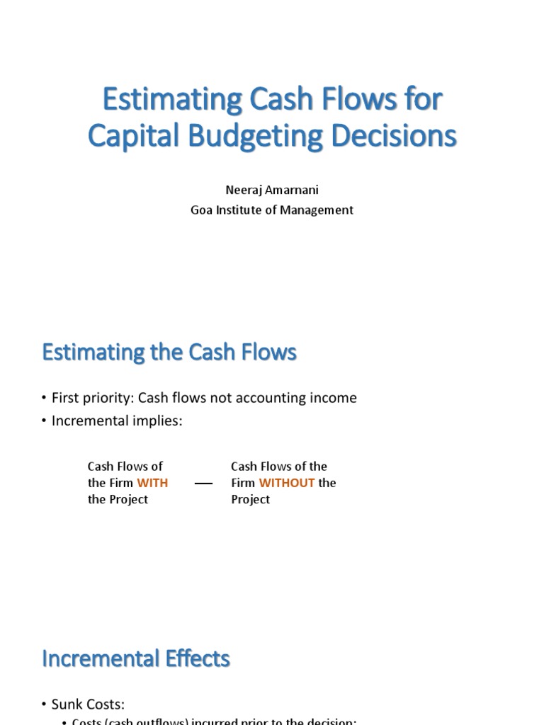 Estimating Cash Flows | PDF | Capital Budgeting | Depreciation