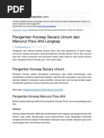 Pengertian Konsep Secara Umum Dan Menurut para Ahli Lengkap | PDF