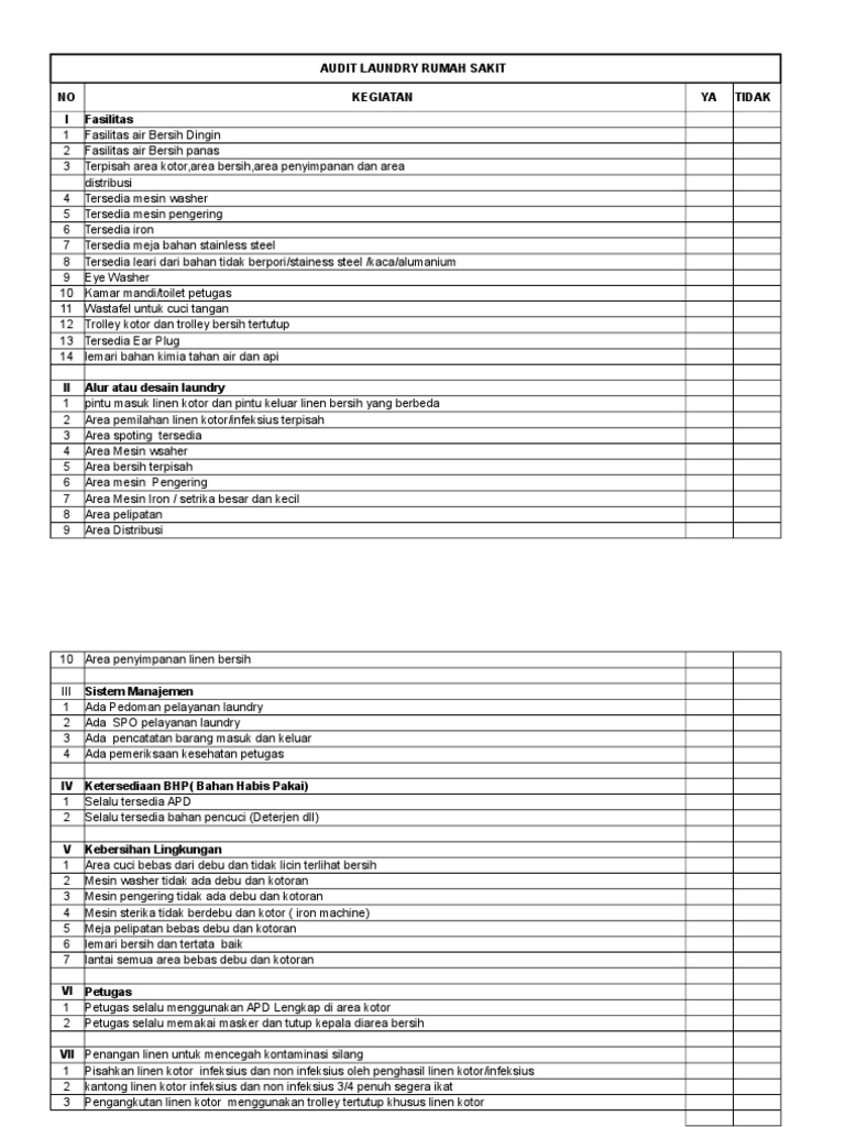 Audit Laundry | PDF