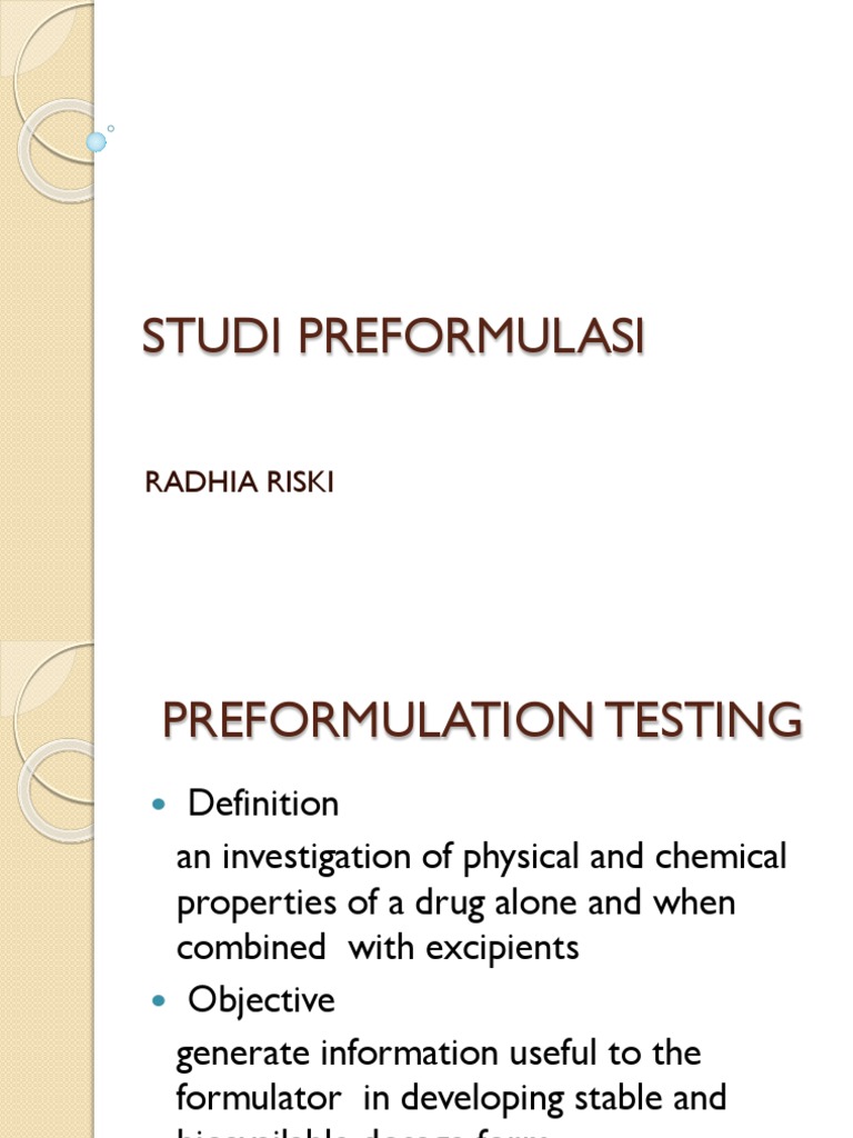 Studi Preformulasi | PDF