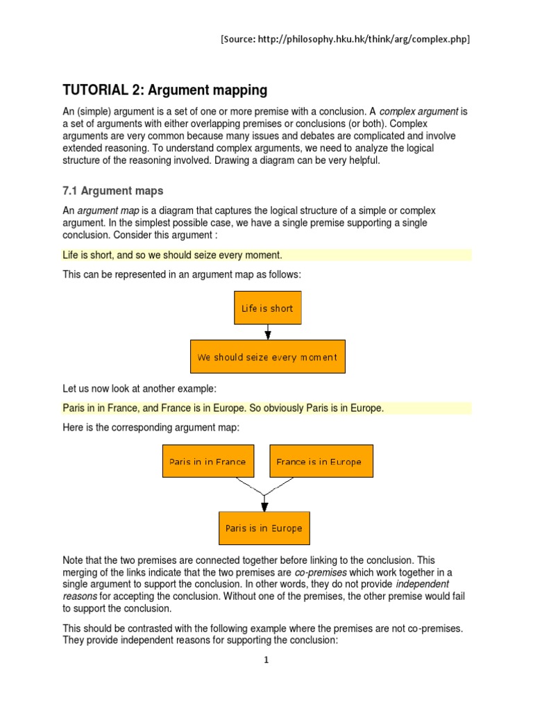 Argument Maps - Worksheet | PDF | Argument | Philosophical Methodology
