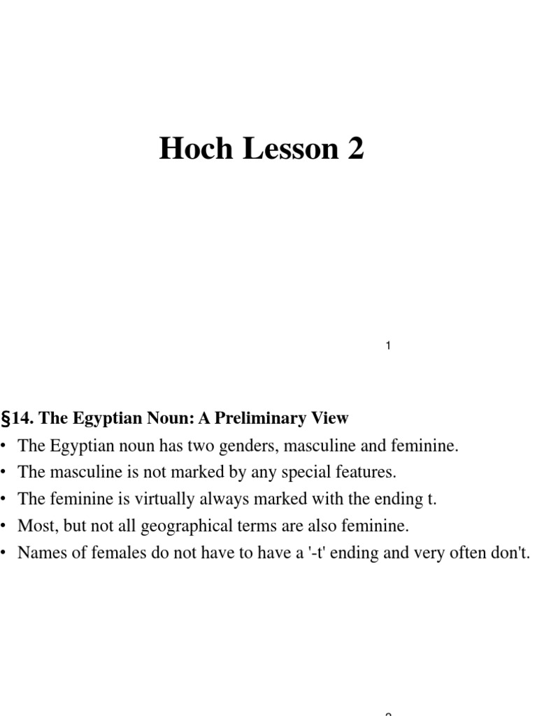 Hoch PPT Lesson2 | PDF | Grammatical Gender | Clause