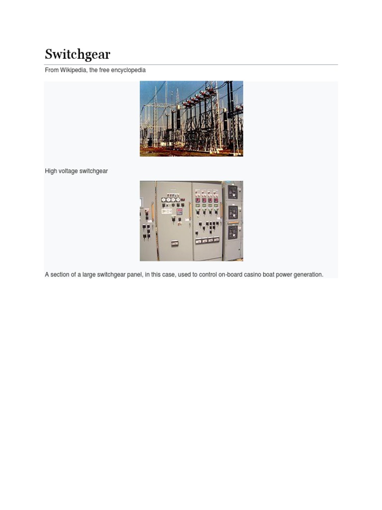 Switchgear and Protective Devices | PDF | Electrical Substation ...