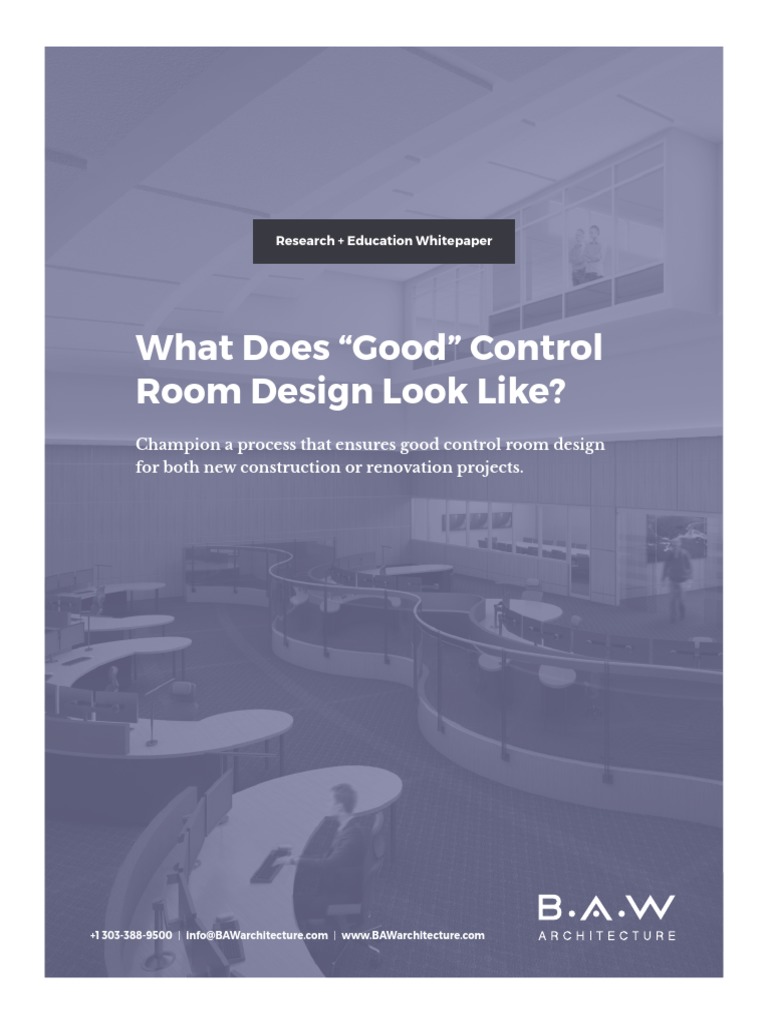 CG 160729 What Does Good Control Room Design Look Like | PDF | Lighting | Human Factors And ...