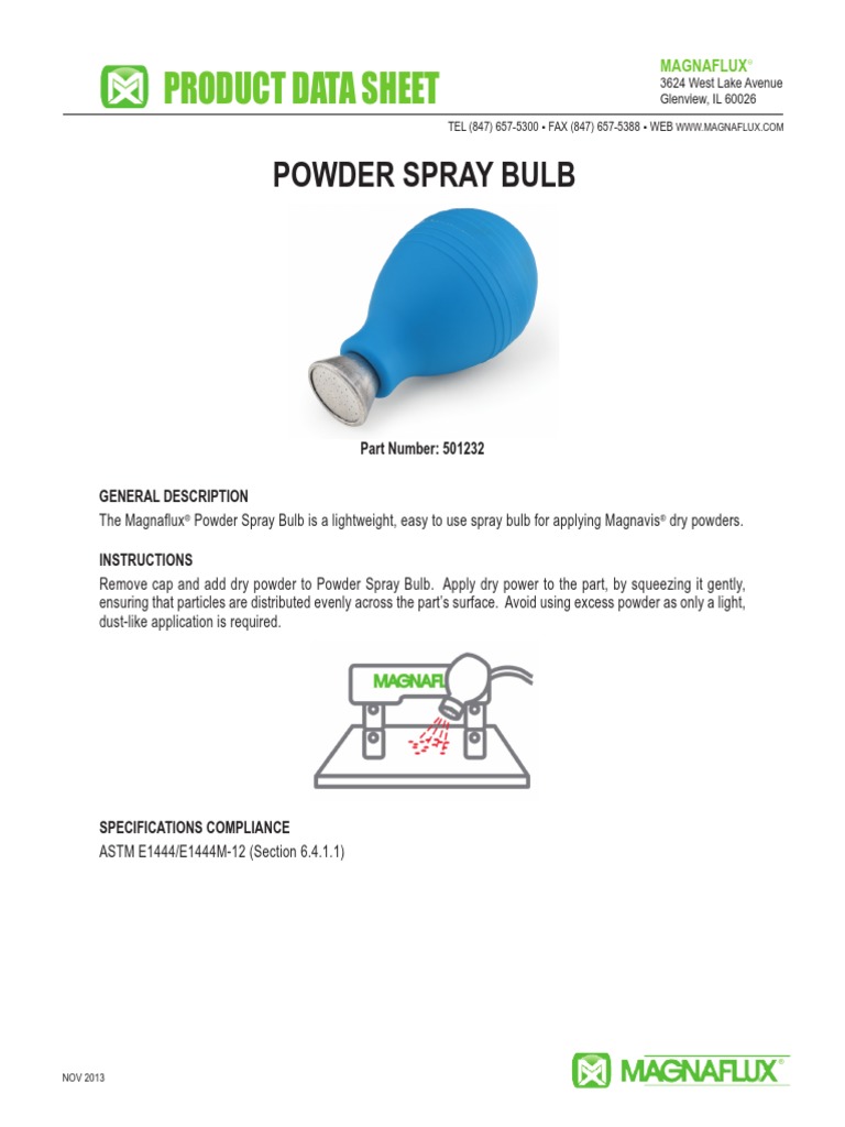 Powder Spray Bulb | PDF | Industrial Processes | Materials