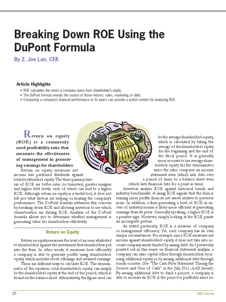 Breaking Down Roe Using The Dupont Formula PPT K Leyeah | PDF | Equity ...