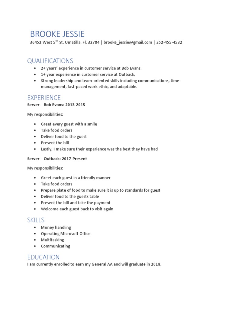 Brooke Jessie Resume 2 | PDF