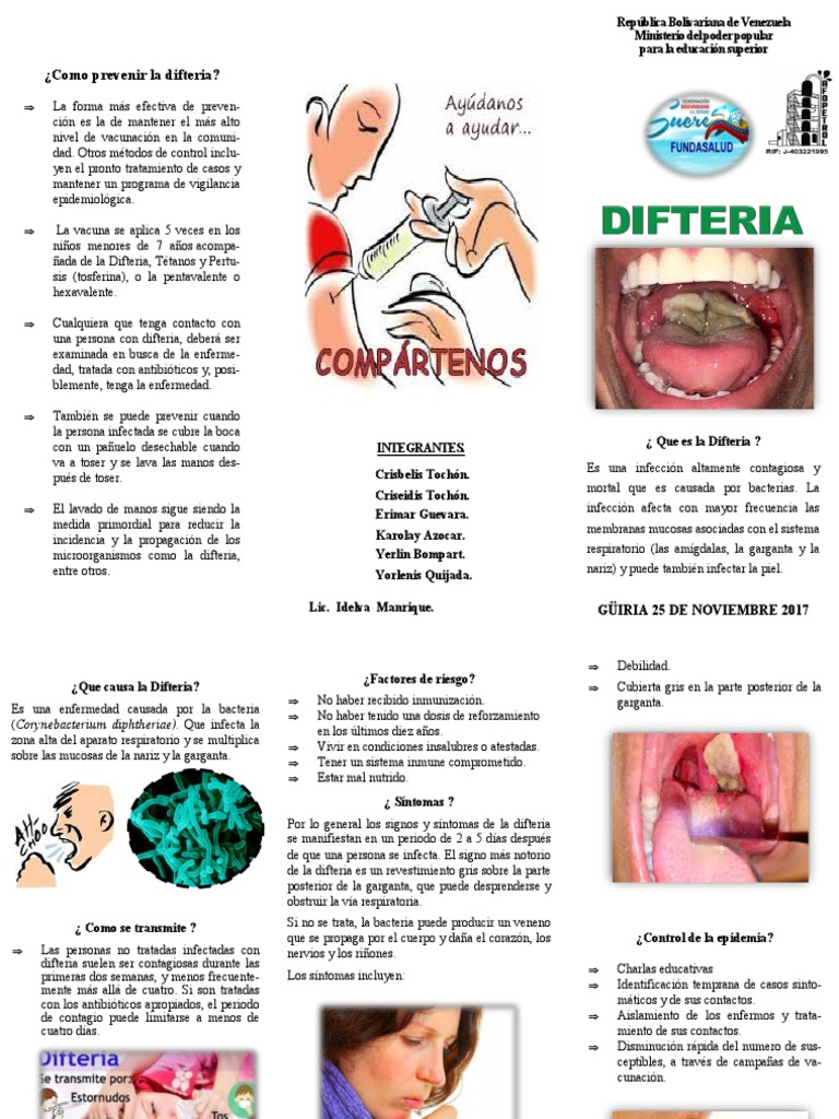 DIFTERIA | PDF | Enfermedades y trastornos | Ciencias de la Salud