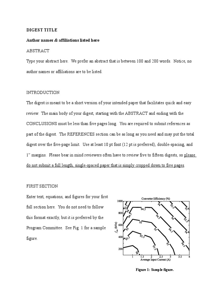 Digest Title Author Names & Affiliations Listed Here: Figure 1: Sample ...