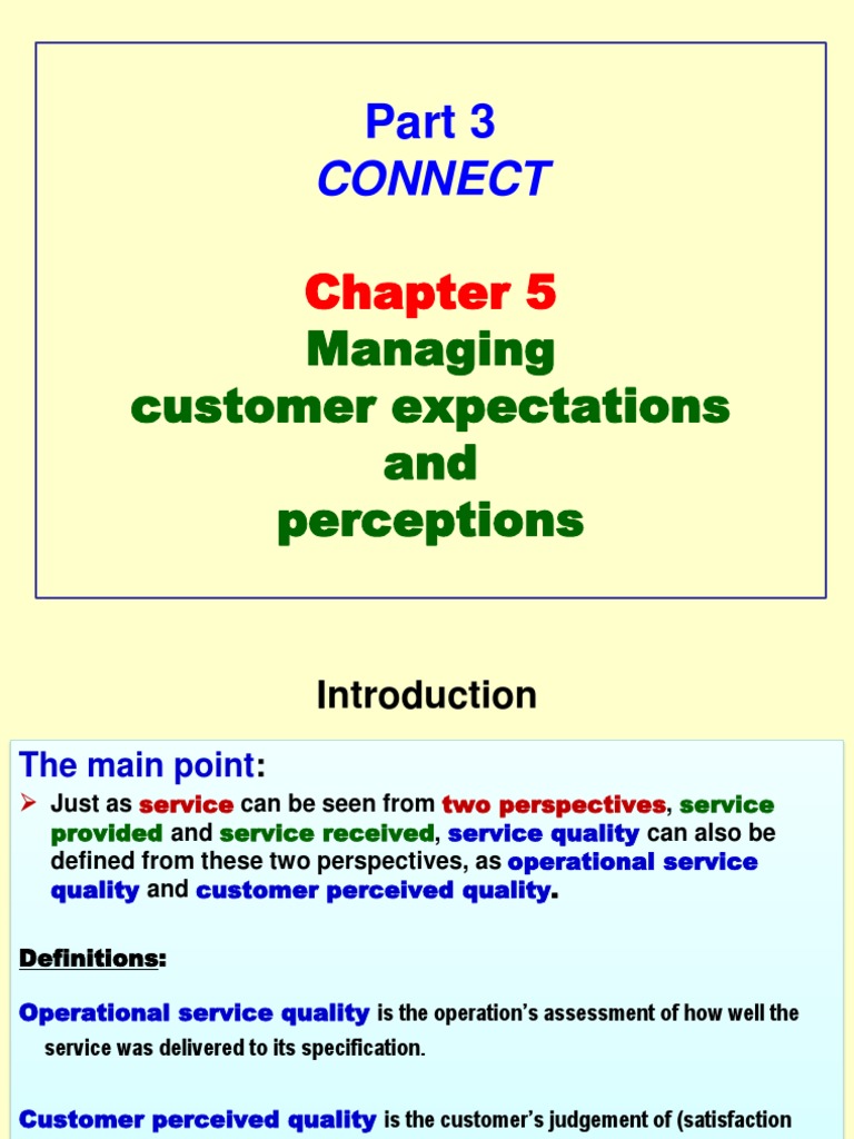 Connect: Managing Customer Expectations and Perceptions | Download Free ...