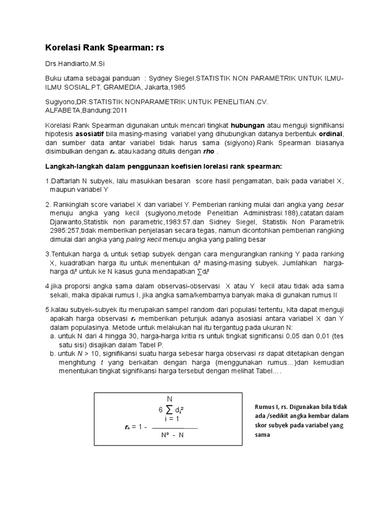 3.korelasi Rank Spearman | PDF