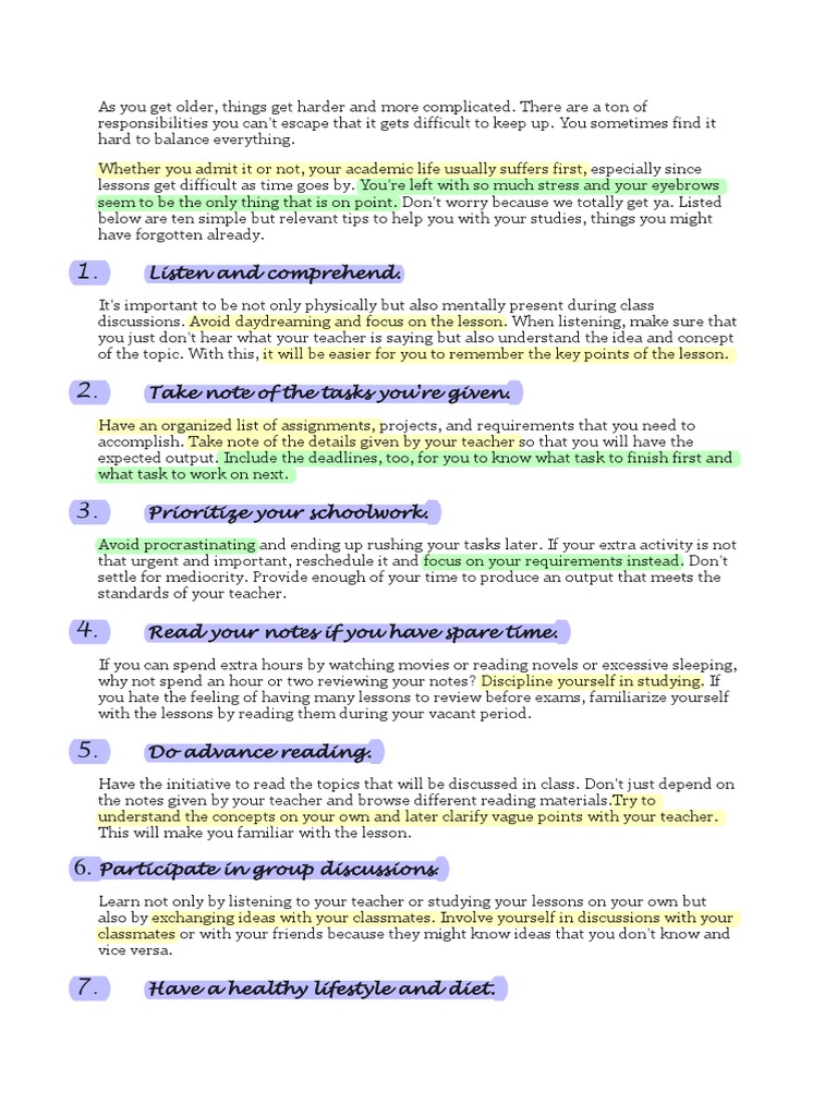 Study Habit | Download Free PDF | Procrastination | Professional Skills