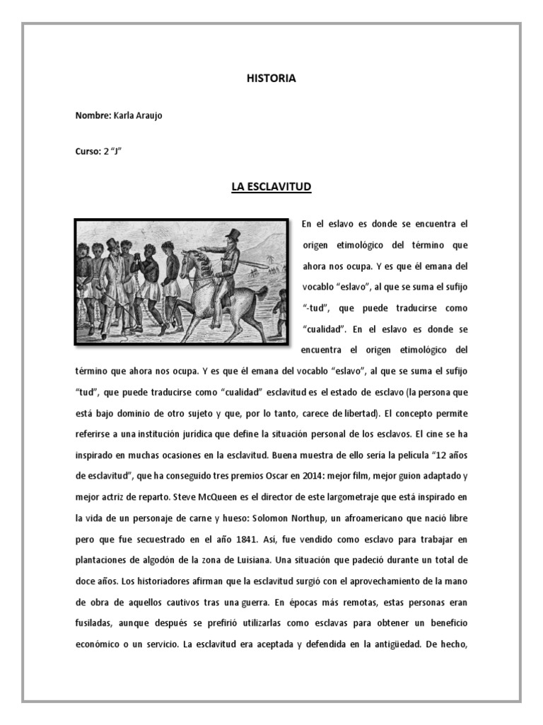 ESCLAVITUD | PDF | Abolicionismo | Esclavitud