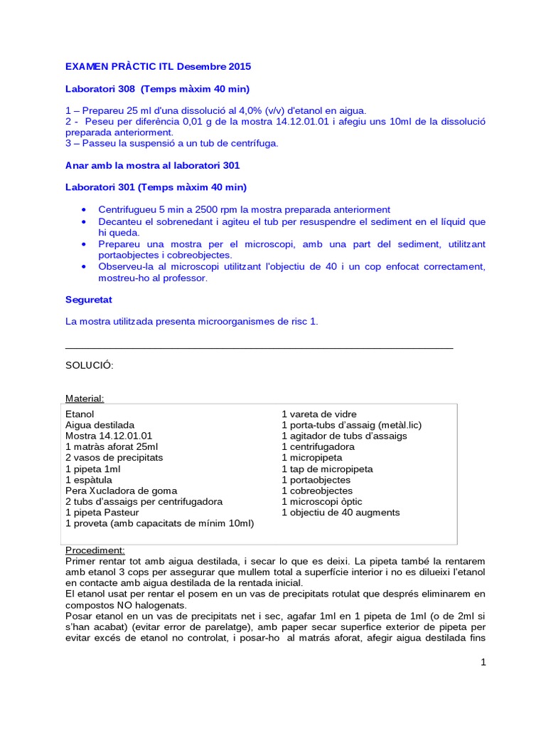 Examen Pràctic ITL Desembre 2015 | PDF