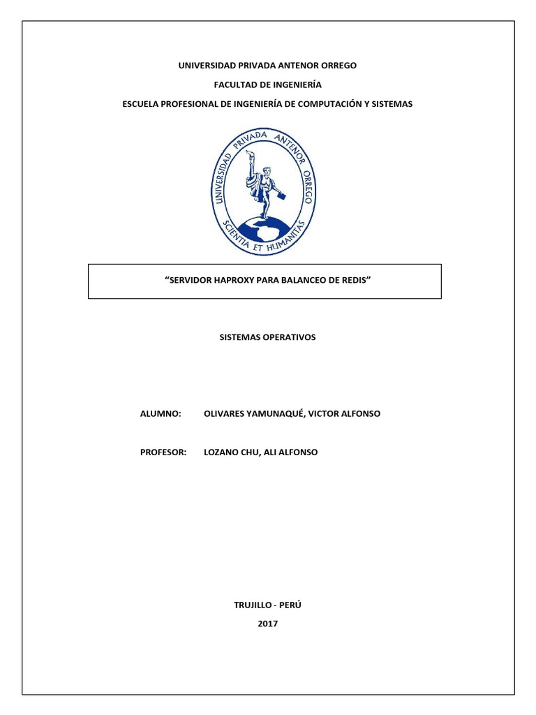 Servidor Haproxy para Balanceo de Redis | PDF | Servidor (Computación) | Protocolo de Control de ...