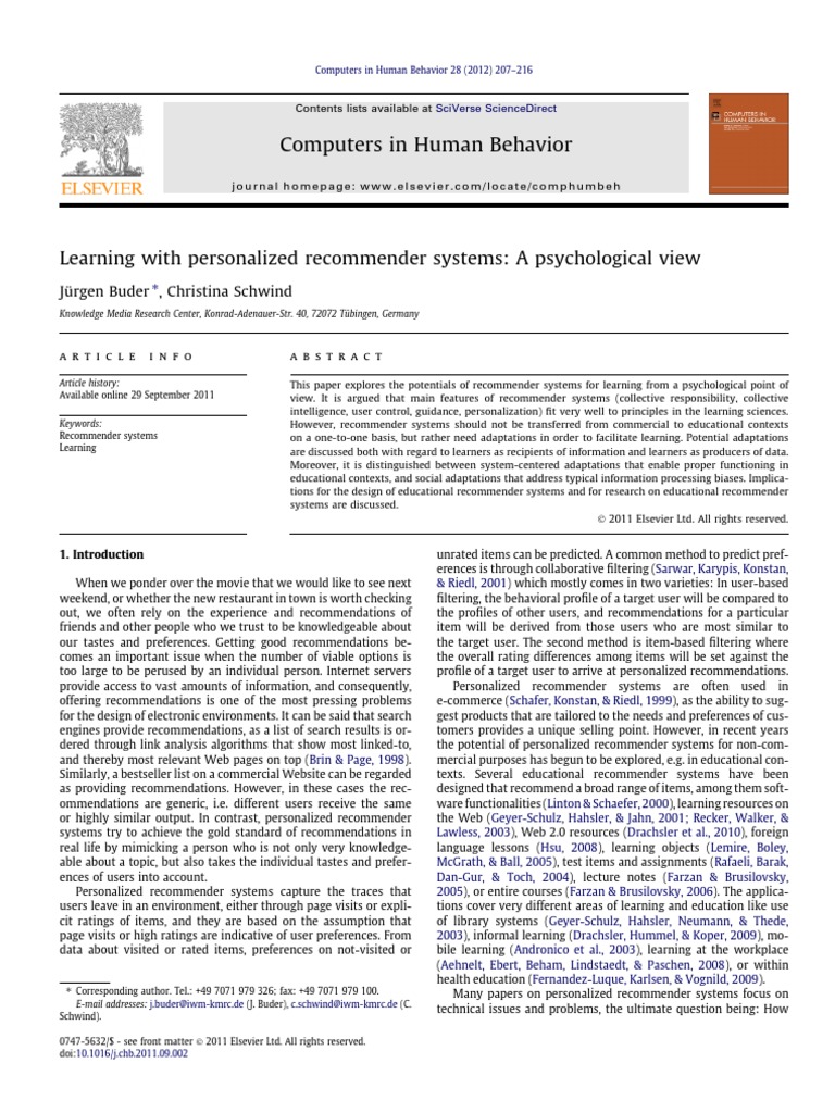 Computers in Human Behavior | PDF | Expert | Persuasion