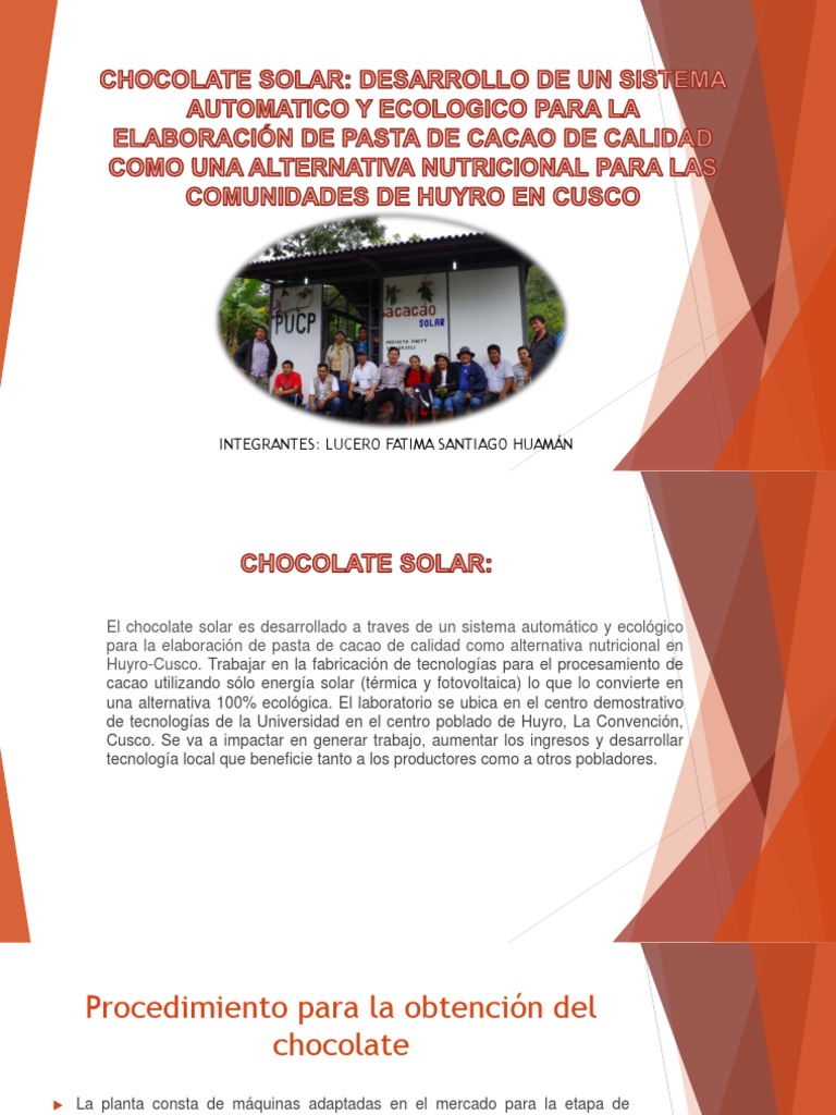 Chocolate Solar-Desarrollo de Un Sistema Automatico y Ecologico PDF ...