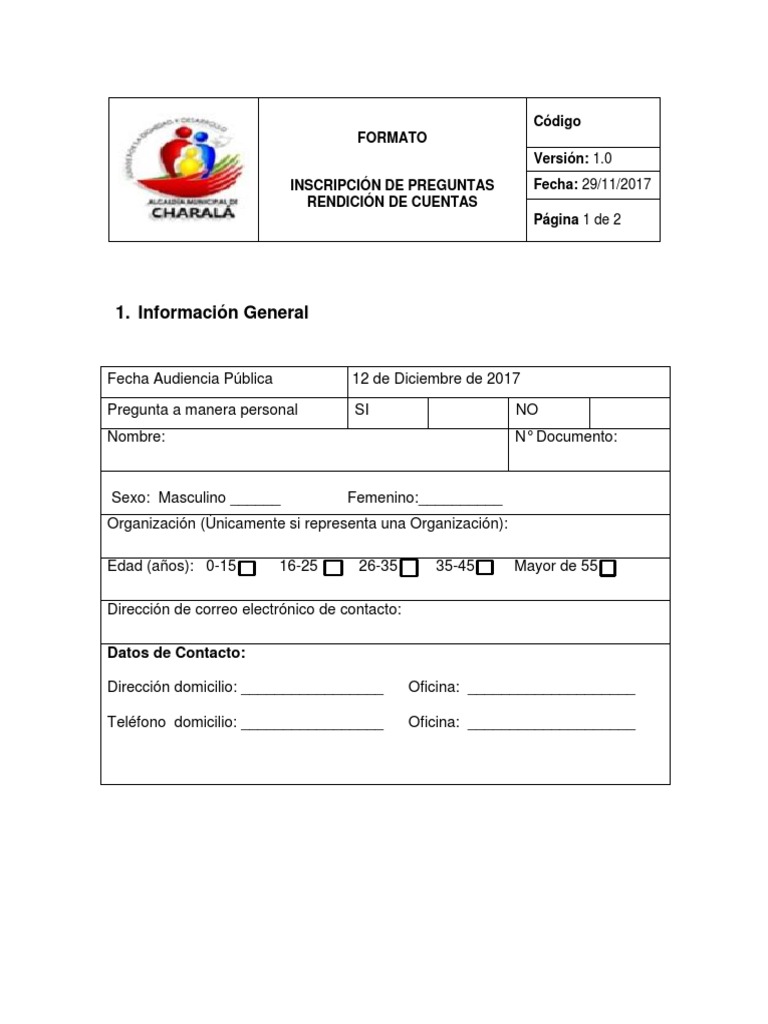 Formato preguntas rendición de cuentas