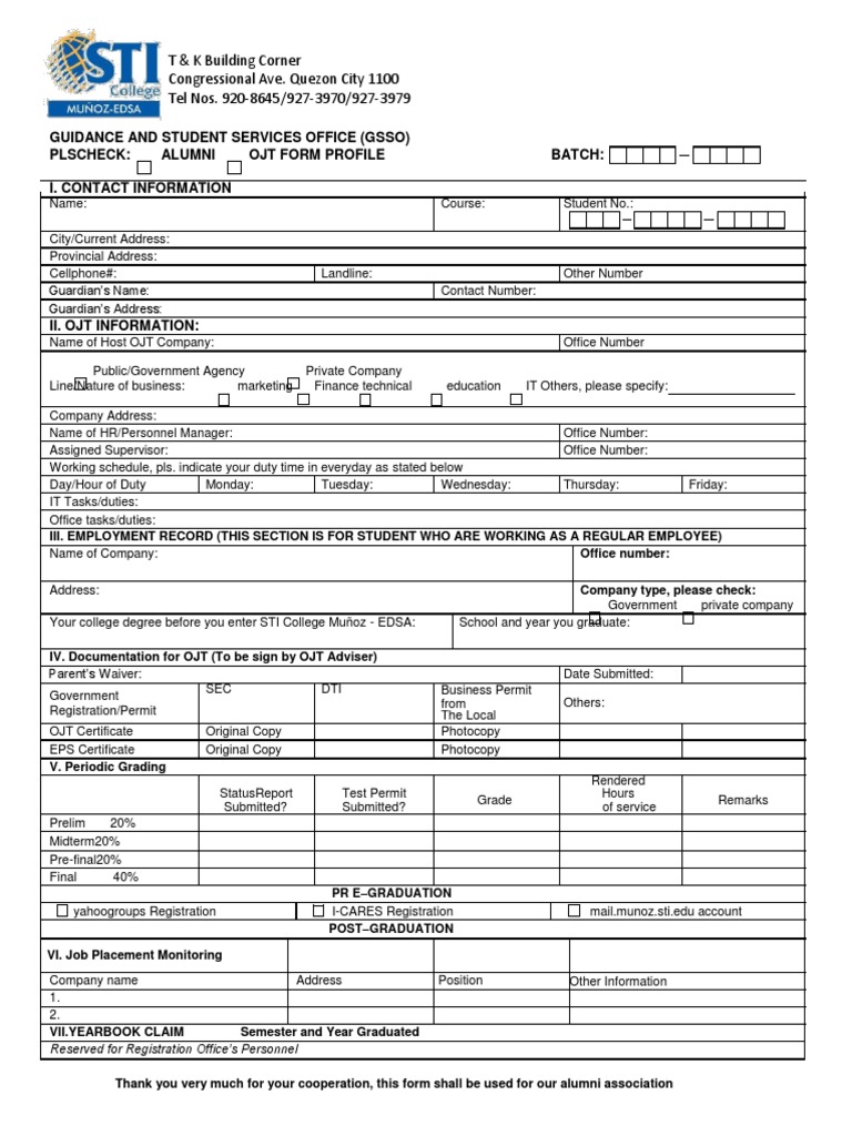 Ojt Forms Items 6 9 Pdf