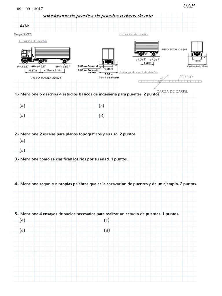Solucionario de Practica Puentes | PDF | Transporte | Naturaleza