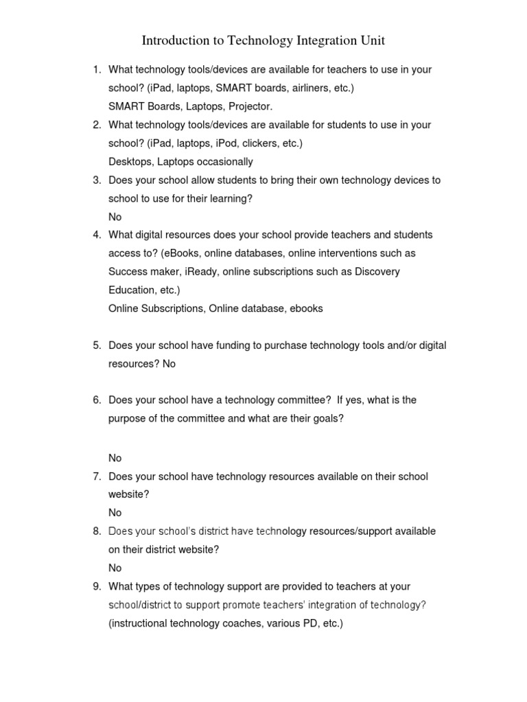technology scavenger hunt 1 | Technology | Learning