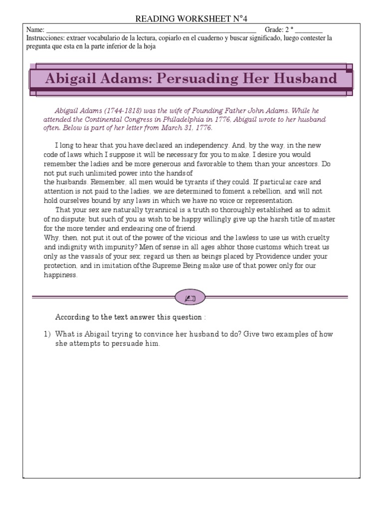 Abigail Adams' 1776 Letter Analysis | PDF | Abigail Adams