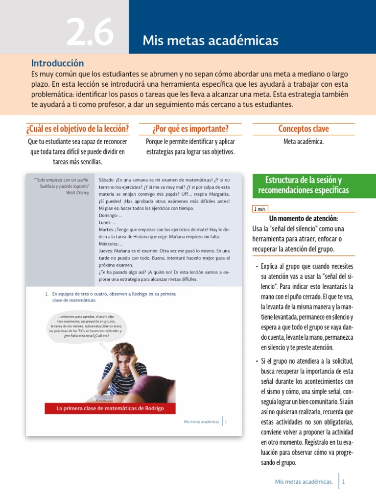 2.6 P 22.10 Mis Metas Academicas Matematicas PDF | PDF | Sicología