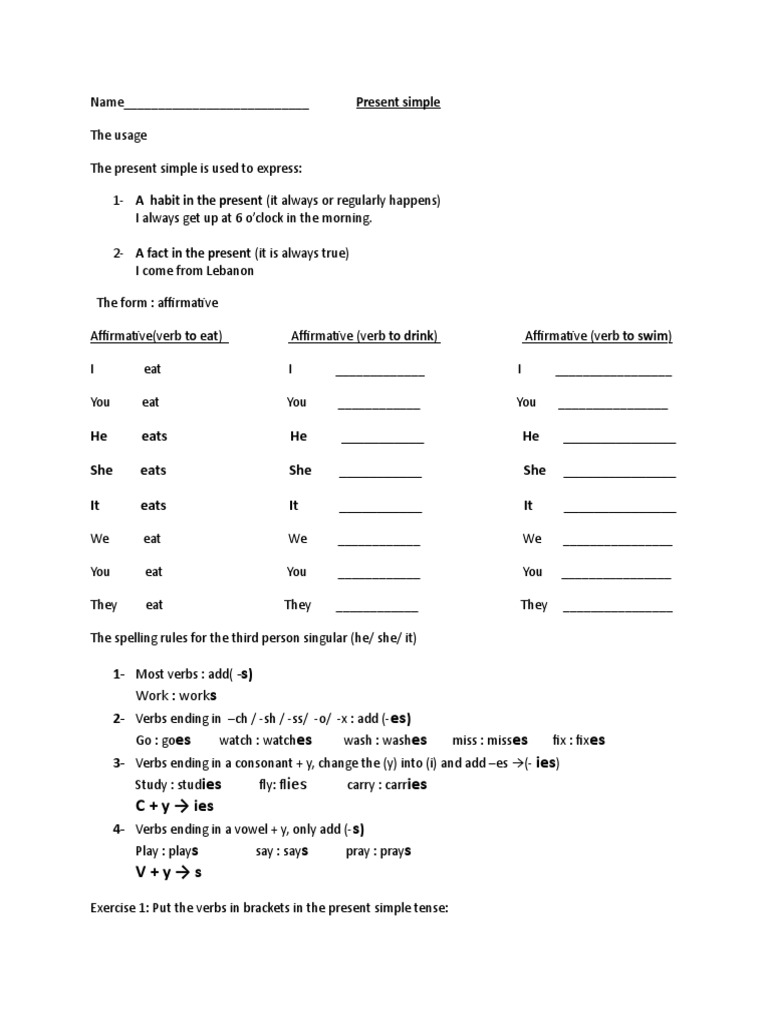Grade 5 Present Simple | PDF | Onomastics | Semiotics
