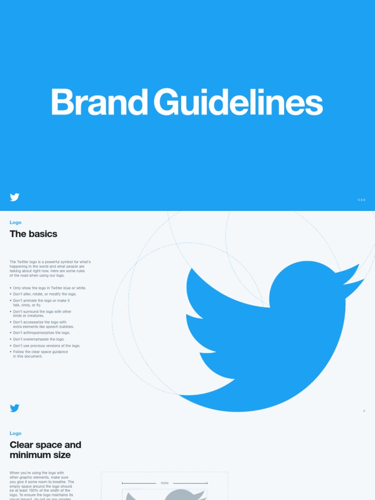 Twitter Brand Guidelines V2.0 | PDF | Logos | Trademark