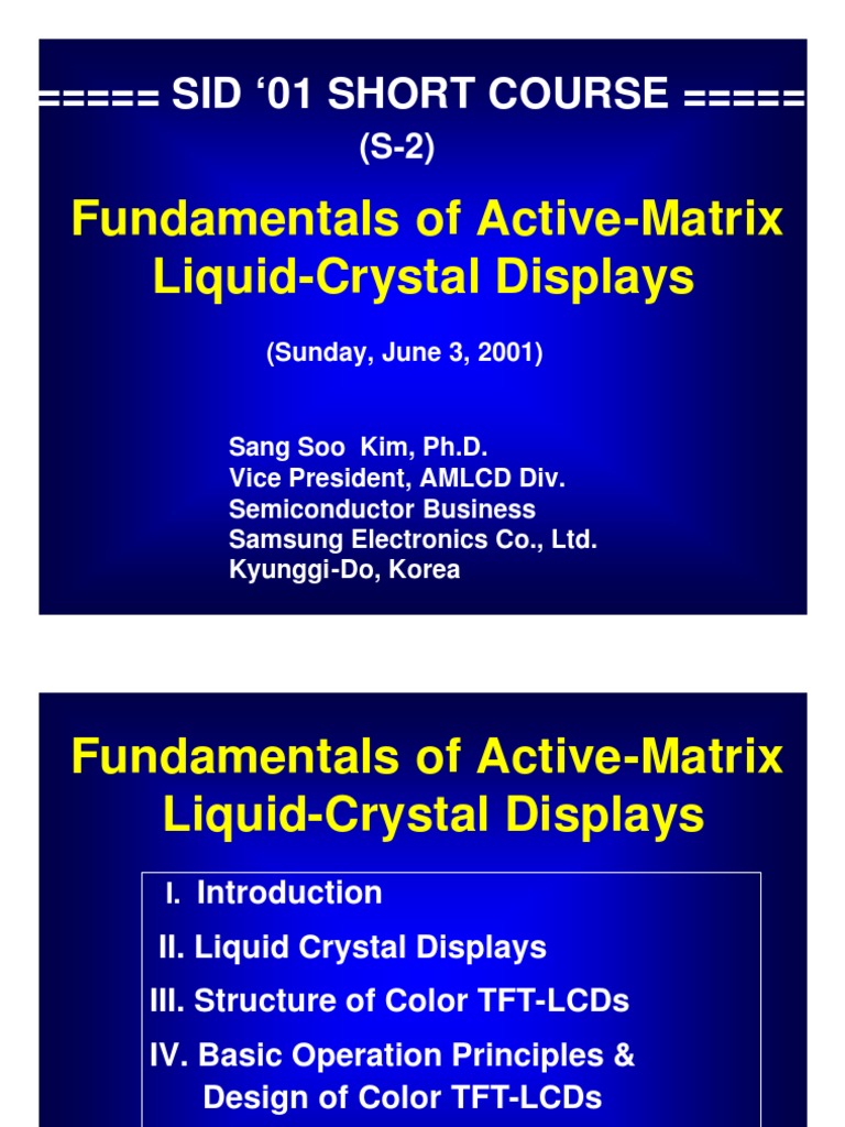 SAMSUNG TFT Pantallas LCD PDF | PDF | Liquid Crystal Display | Thin ...