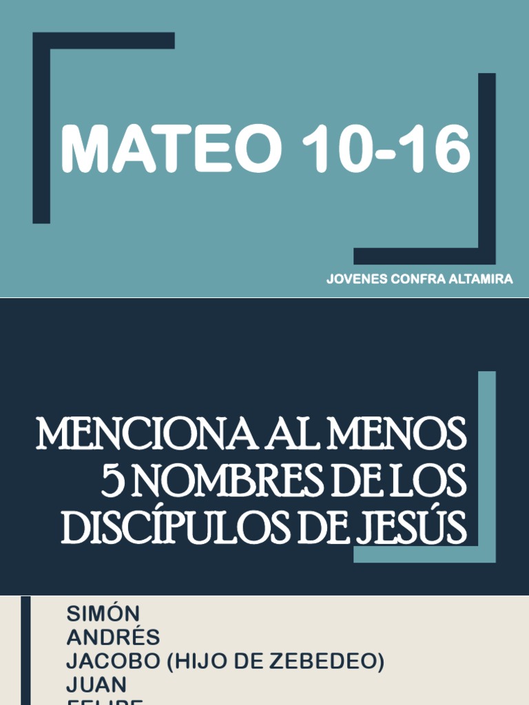 Mateo 10-16 | PDF | Juan el Bautista | Cristianismo