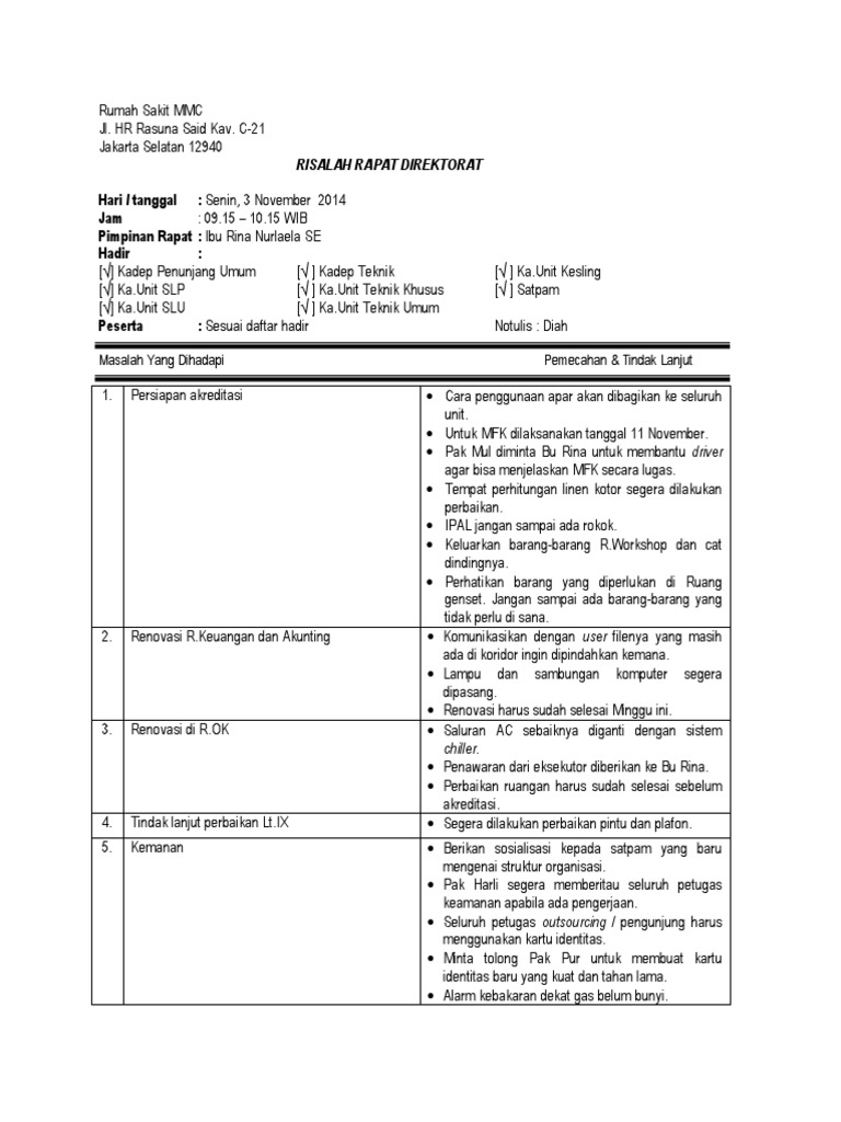Notulen Briefing | PDF
