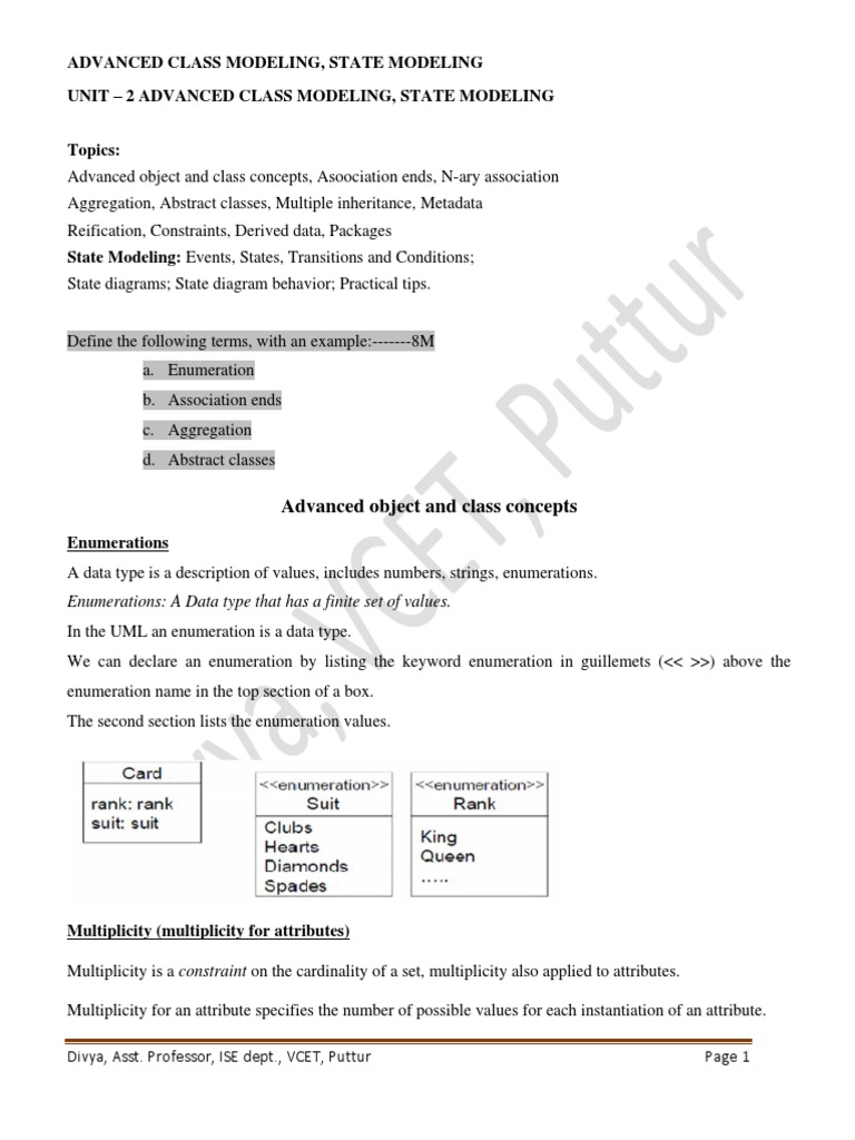 Unit2 Notes Divya | PDF | Inheritance (Object Oriented Programming ...