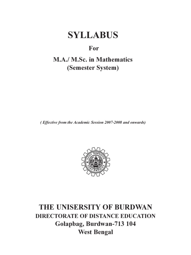 Math Syllabus | PDF | Lebesgue Integration | Mathematical Logic