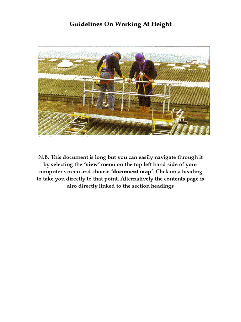 Guidelines On Working at Height | PDF | Ladder | Scaffolding