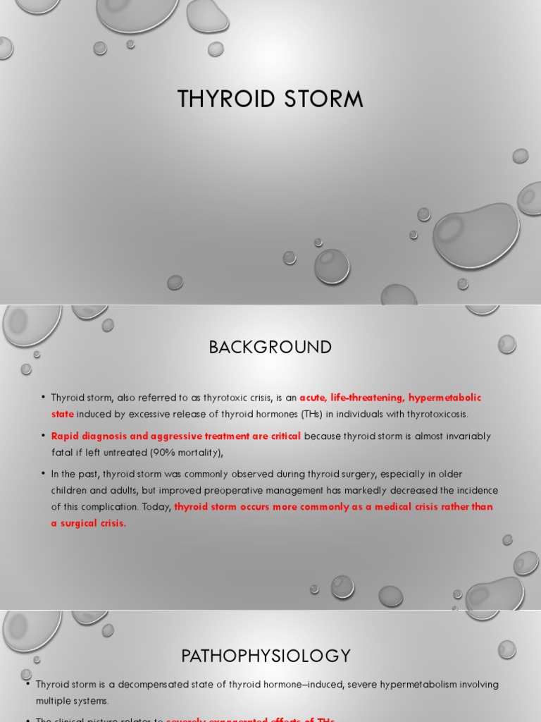 Thyroid Storm | PDF | Hyperthyroidism | Thyroid