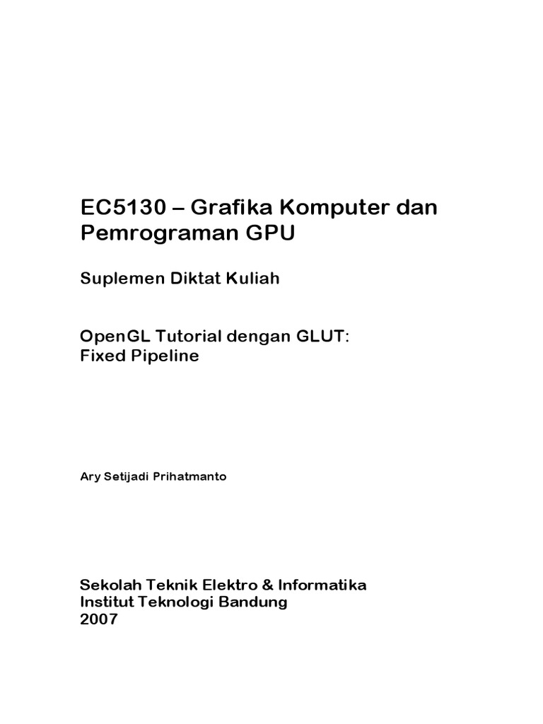 Suplemen Opengl-Glut Tutorial | PDF