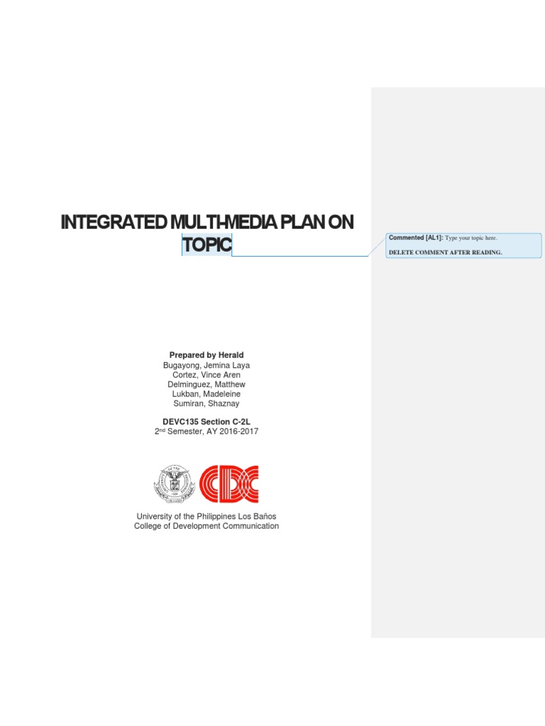 Integrated Multi Media Plan Template LAPIT NA | PDF | Pyrolysis ...