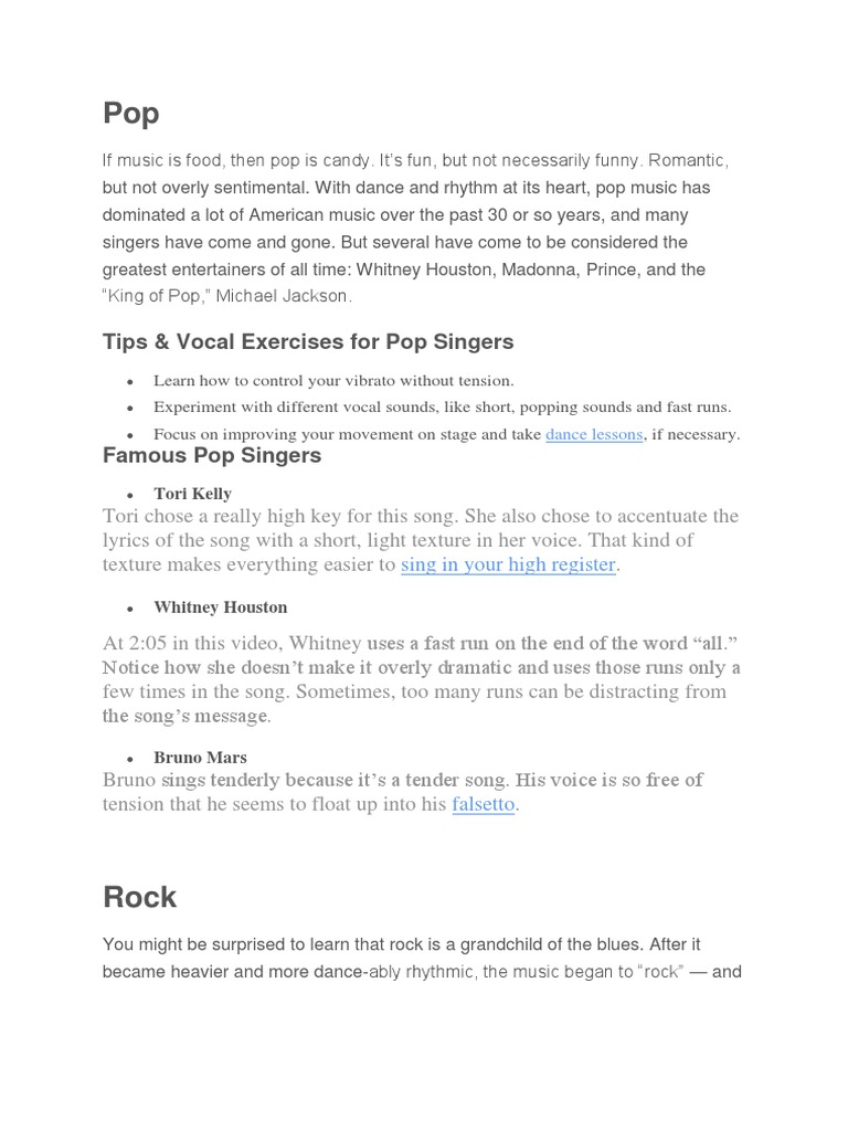 Singing Genres and Styles | PDF | Singing | Hip Hop Music