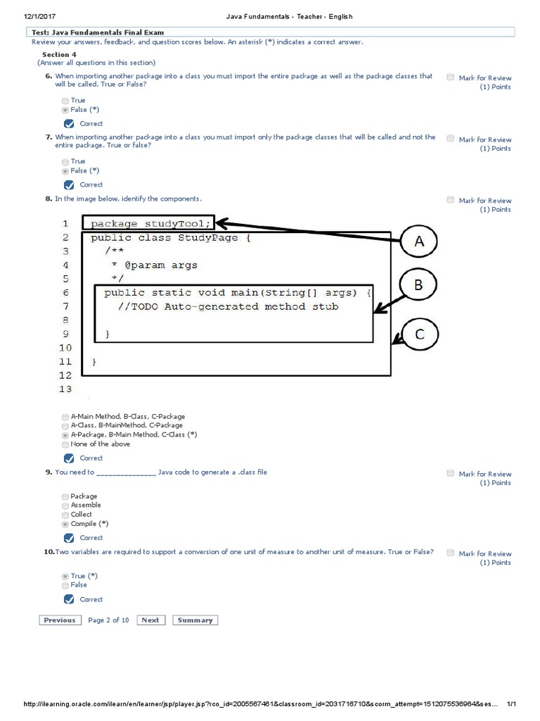 Section 4 6.: Test: Java Fundamentals Final Exam | PDF