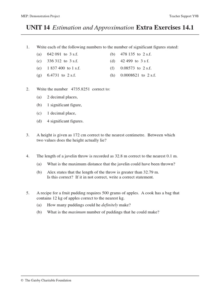 Extra Exercises | PDF | Significant Figures | Geometry