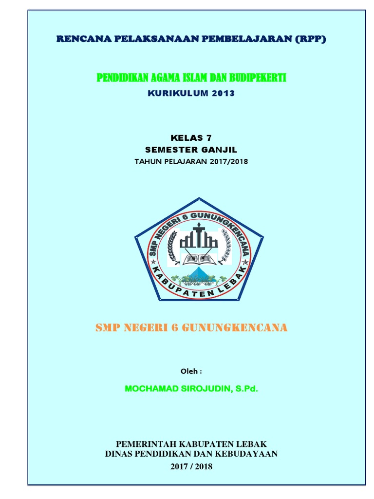 Cover RPP | PDF | Kesehatan Holistik