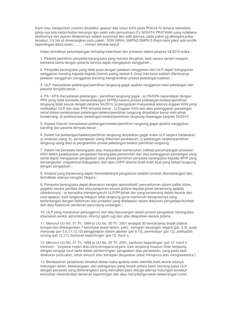 Contoh Sanggahan | PDF